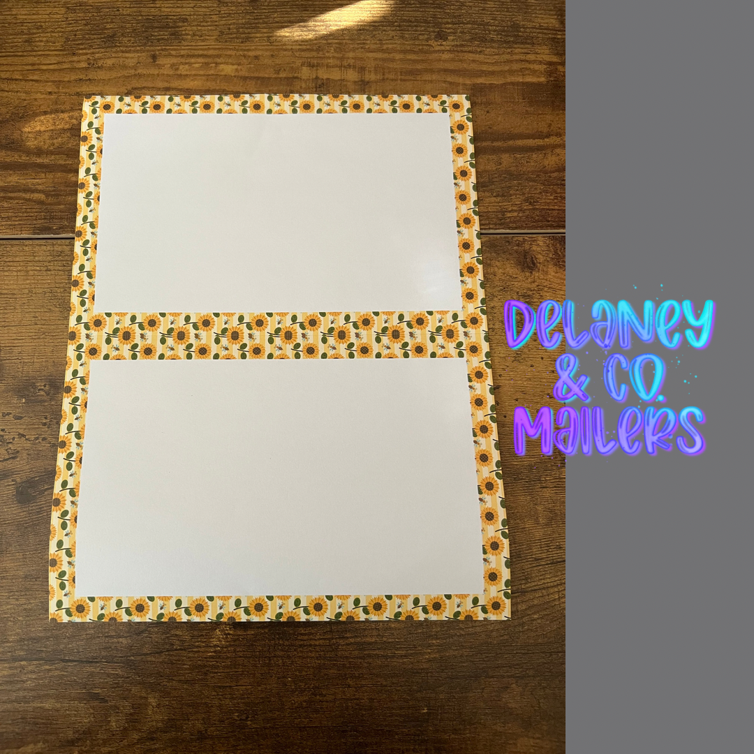 Sunflower Shipping Labels [10 sheets - 20 labels] – Delaney & Co. Mailers