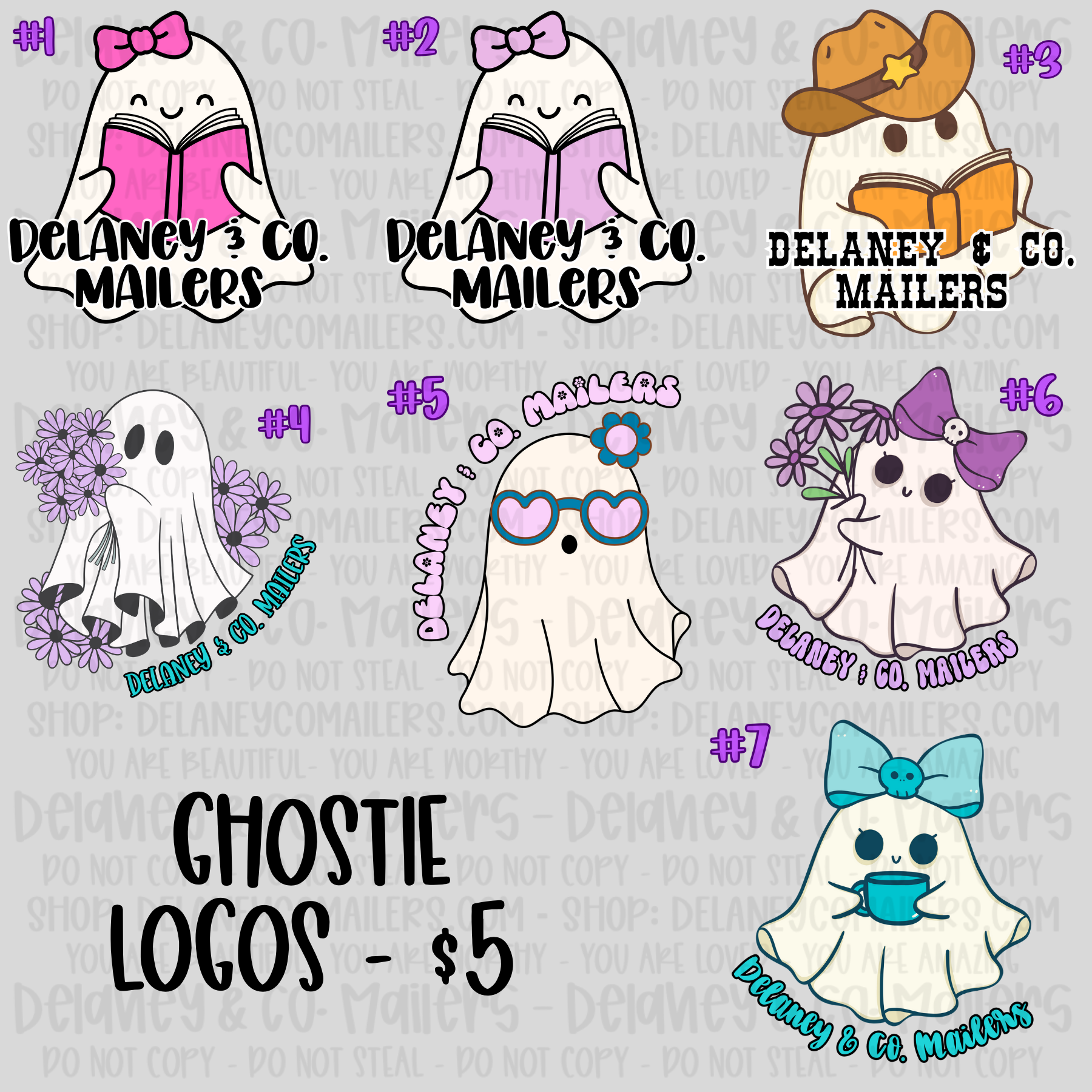 Premade Logo - Ghostie: Choose Your Design! [Digital Download ...