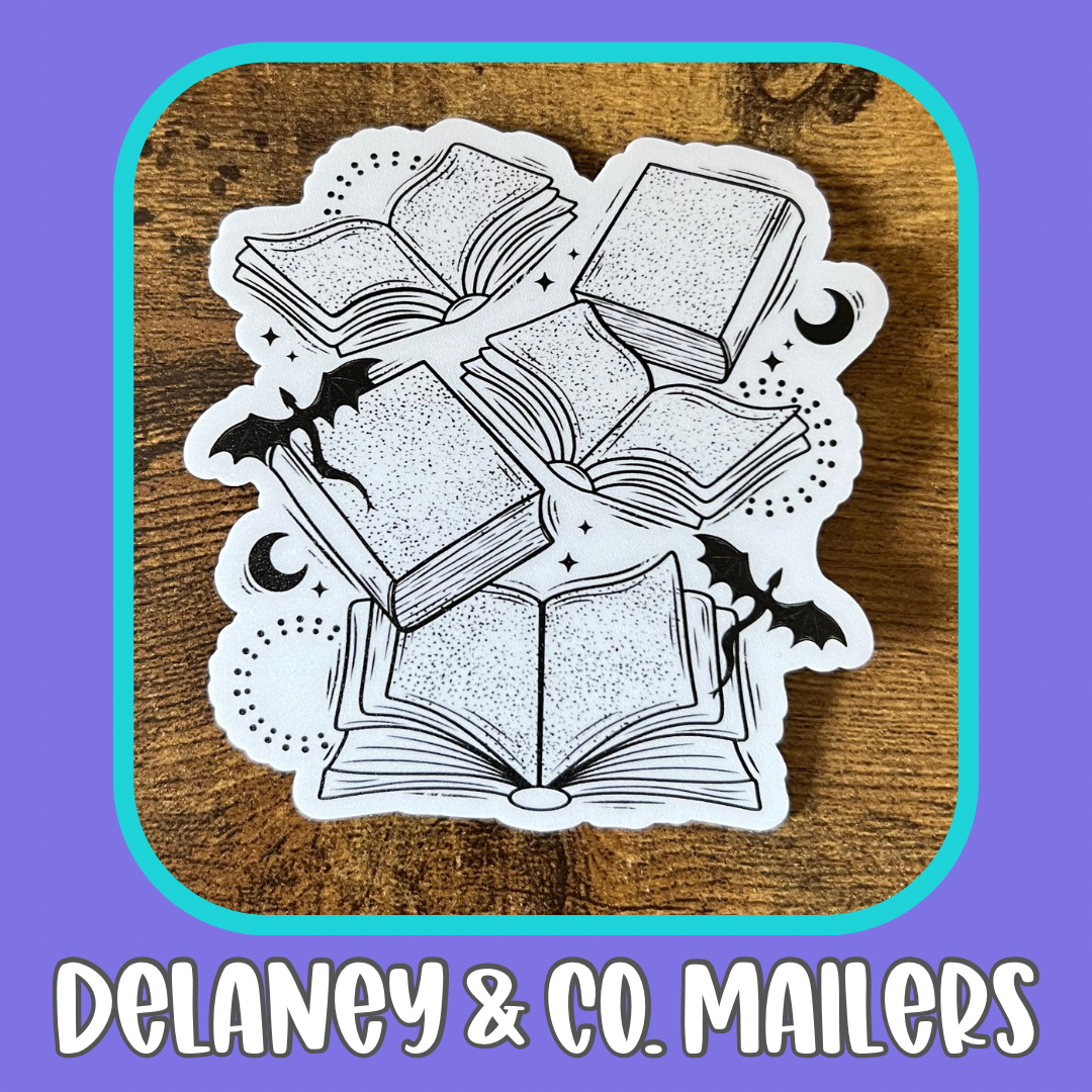 Books + Dragons [Vinyl Sticker] – Delaney & Co. Mailers