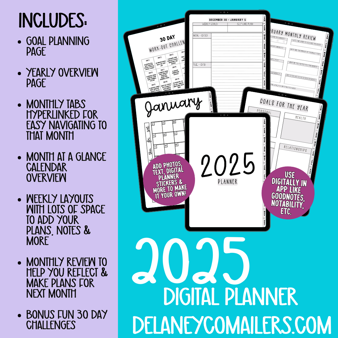 2025 Digital Planner [Digital Download] – Delaney & Co. Mailers