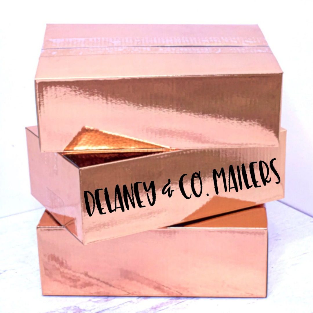 9x6x3 Rose Gold Shipping Box – Delaney & Co. Mailers