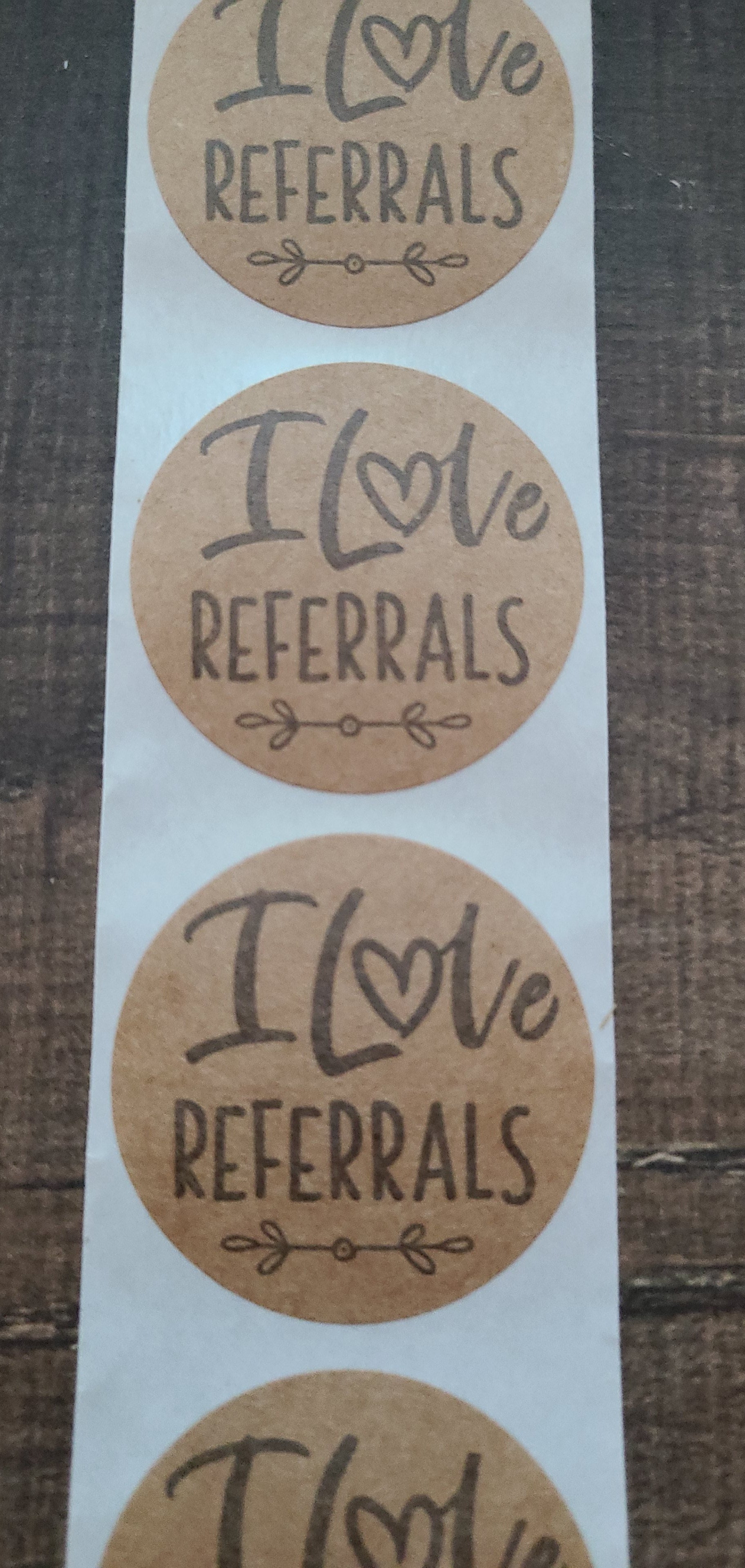 I Love Referrals Stickers [50] – Delaney & Co. Mailers
